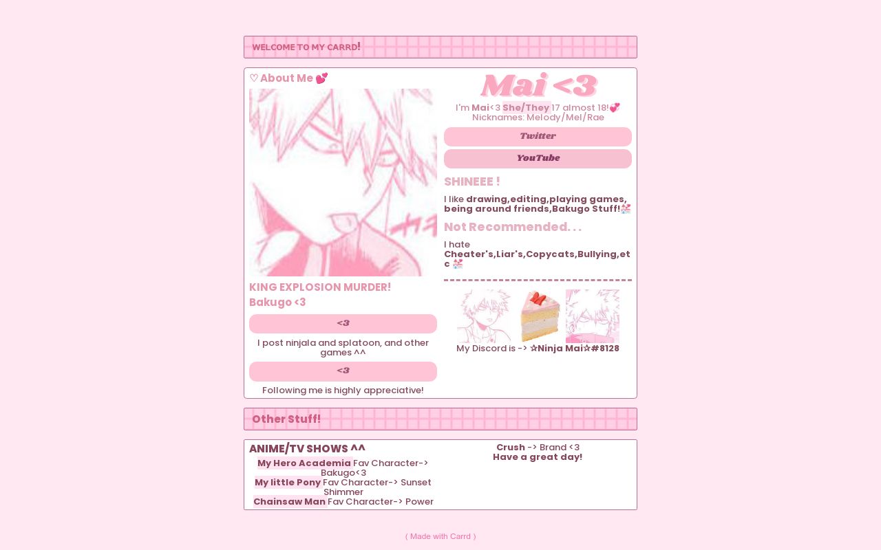 Mai's Carrd